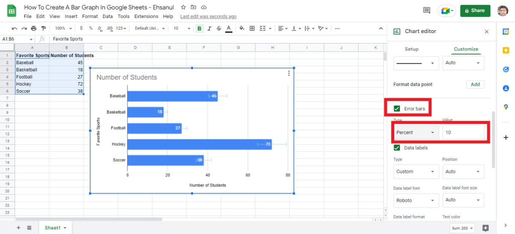 How To Create A Bar Graph In Google Sheets